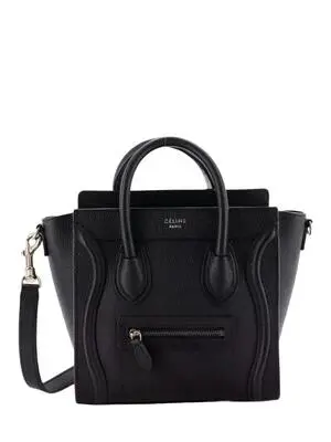 CELINE Celine Luggage Bag Grainy Leather Nano Crossbody Bag