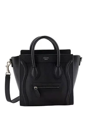 CELINE Celine Luggage Grainy Leather Nano Crossbody Bag