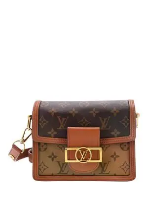 LOUIS VUITTON Dauphine Shoulder Bag Reverse Monogram Canvas Mini - Brown