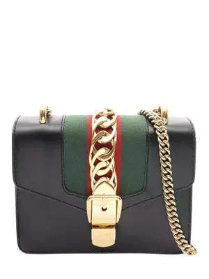 Gucci Sylvie Web Shoulder Bag - Black