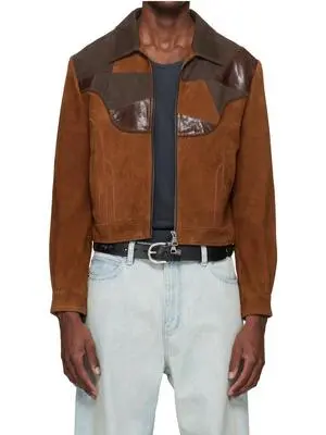 Andersson Bell Harvey Patchwork Suede Jacket - Brown