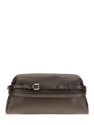Moschino Buckle-detail Leather Clutch Bag - No