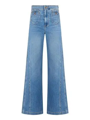 Veronica Beard VERONICA BEARD High-Waist Flared Jeans Denim