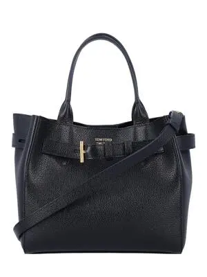 TOM FORD Calf Leather Shoulder Bag - Nero