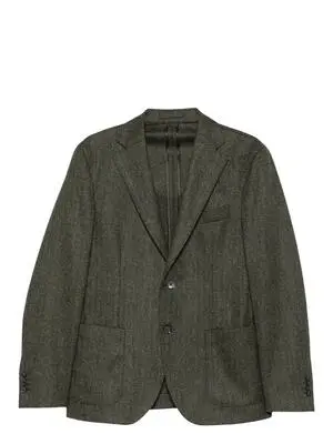 LUIGI BIANCHI LUIGI BIANCHI Wool-Blend Blazer With Notch Lapel