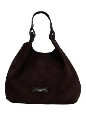 GIANNI CHIARINI Suede Tote Handbag 12 Cm X 27 Cm X 24 Cm - Brown