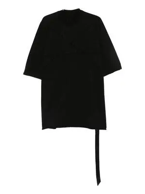 Rick Owens Rick Owens Drkshdw Oversized Crew Neck T-Shirt With Three-Quarter Sleeves Nero
