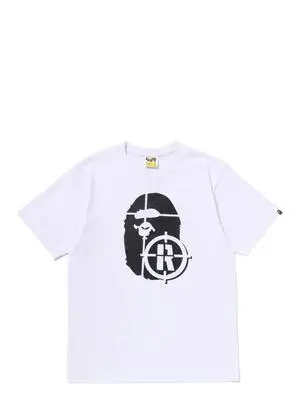 A BATHING APE Hunting Ape Head T-shirt 'white - Black