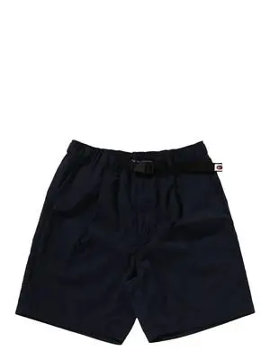 A BATHING APE Belted Elasticated Relaxed Fit Shorts - Navy