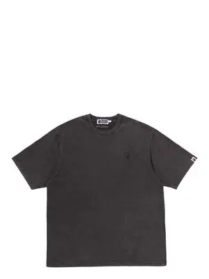 A BATHING APE Garment Dyed One Point Relaxed Fit T-shirt - Black