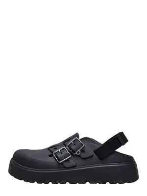 CROCS Loaferette Clogs With Buckle Detailing - Black