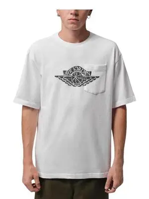JORDAN Jordan Flight Essentials Pocket T-shirt 'white Black' White/black