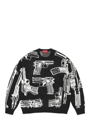 Supreme Graphic Guns Knit Sweater - Black