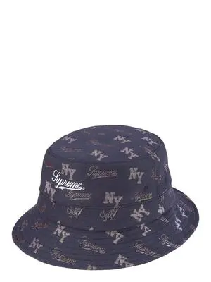 Supreme Ss26 Monogram Bucket Hat - Navy