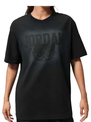 JORDAN Graphic Print Oversized T-shirt - Black