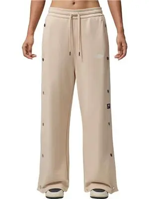 JORDAN Flight Fleece French Terry Snap Pants - Pearl White/sail