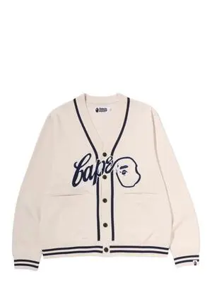 A BATHING APE Varsity Cardigan - White