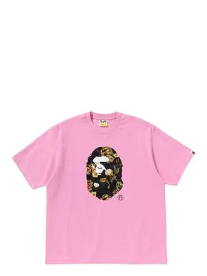 A BATHING APE Vacation Pattern Ape Head Relaxed Fit T-shirt - Pink