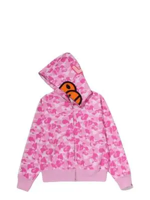 A BATHING APE Baby Lisa Abc Camo Full Zip Hoodie - Pink
