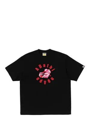 A BATHING APE Abc Camo Heart Ape Relaxed Fit T-shirt - Black