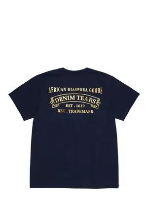 DENIM TEARS Adg Banner T-shirt - Navy