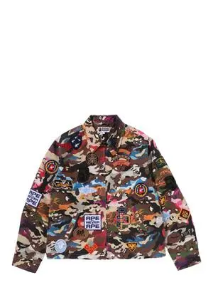 A BATHING APE Hybrid Camo Multi Badge Jacket - Multi-color