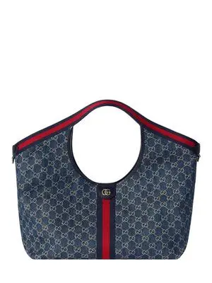 Gucci Gucci Giglio Tote Bag Blue/white