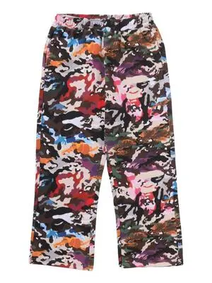 A BATHING APE Hybrid Camo Ape Face Logo Relaxed Fit Sweatpants - Multi-color