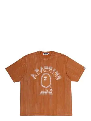 A BATHING APE Brush College Relaxed Fit T-shirt - Brown
