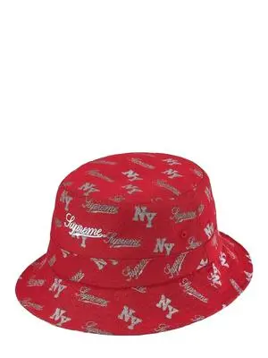 Supreme Ss26 Monogram Crusher Hat - Red