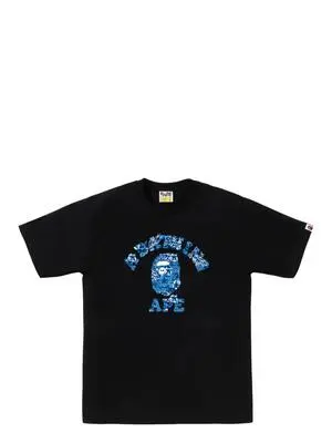 A BATHING APE Palm Resort Camo College T-shirt 'black Blue - Black/blue