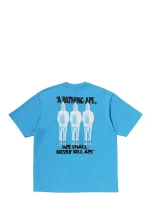A BATHING APE Shark Seijin Logo T-shirt - Blue