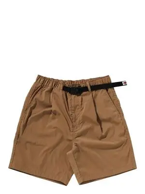 A BATHING APE Belted Relaxed Fit Shorts - Brown