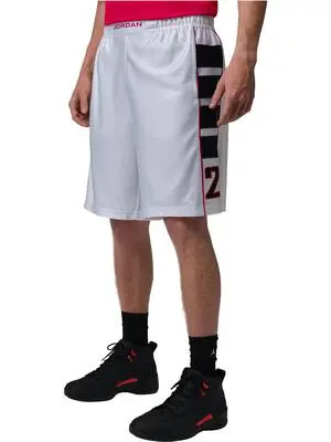 JORDAN Brooklyn Cat Scratch Shorts - White/black