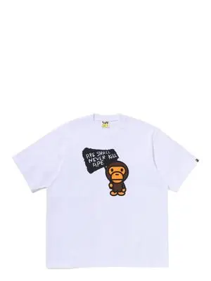 A BATHING APE Baby Milo Graphic Relaxed Fit T-shirt - White