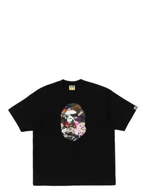 A BATHING APE Hybrid Camo Ape Head Relaxed Fit T-shirt - Black