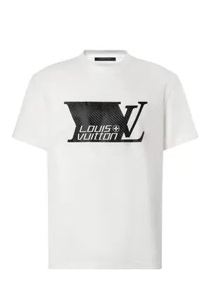 LOUIS VUITTON Ss26 Printed Signature T-shirts - White/black