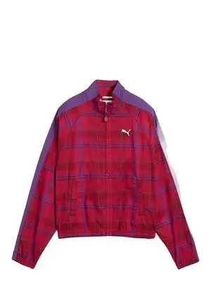 PUMA T7 Relaxed Tartan Jacket - Garnet Glow