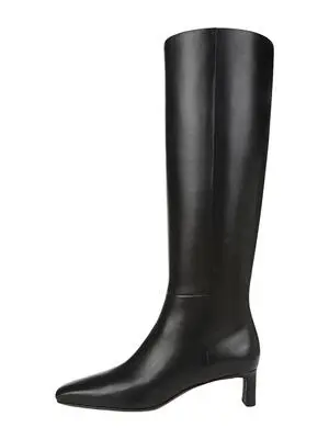 Vince Lilith Leather Wide-calf Knee Boot - Black