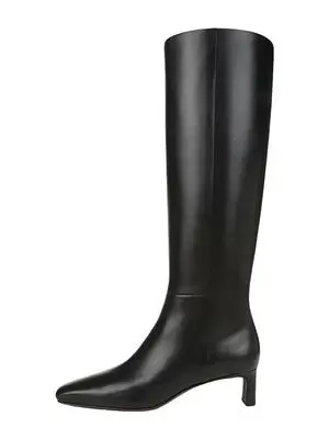 Vince Lilith Leather Knee High Boots - Black