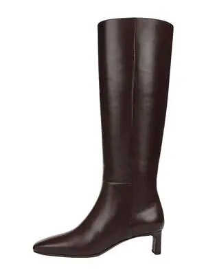 Vince Lilith Leather Knee High Boots - Ganache