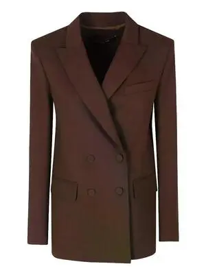 Federica Tosi Double-breasted Peaked-lapel Blazer - Brown