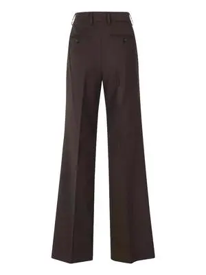 Seventy Belt-loop Pressed-crease Trousers - Brown