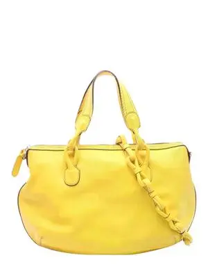 Loewe Fiesta Leather Satchel Bag - Yellow