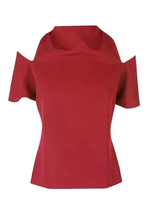 Federica Tosi Cold-shoulder Blouse - Red