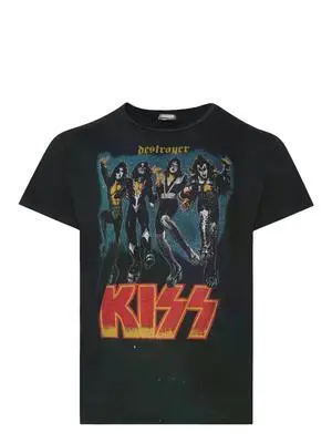 MadeWorn Kiss Graphic T-shirt - Black