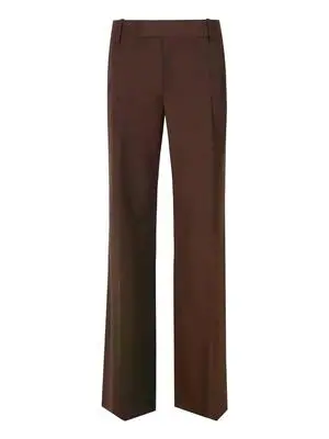 Federica Tosi Pressed-crease Straight-leg Trousers - Brown