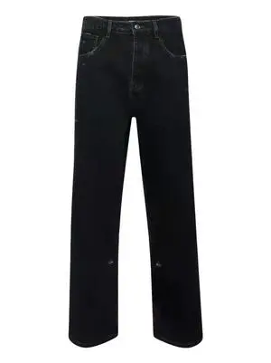 NAHMIAS Distressed Straight-leg Jeans - Black