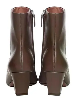 Paris Texas Jane Leather Ankle Boots - Brown