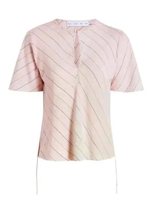 Proenza Schouler White Label Tasha Pinstripe Blouse - Pink